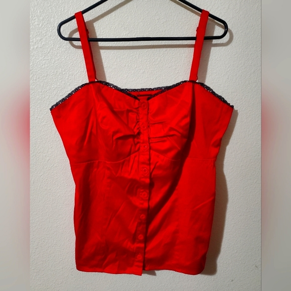 Tops | Red Tank Top | Poshmark